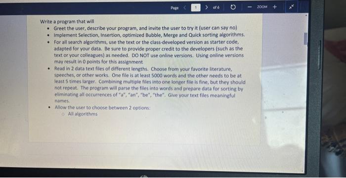Solved Write a program that will - Greet the user, describe | Chegg.com