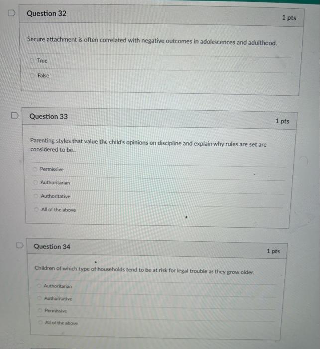 Solved Secure attachment is often correlated with negative | Chegg.com