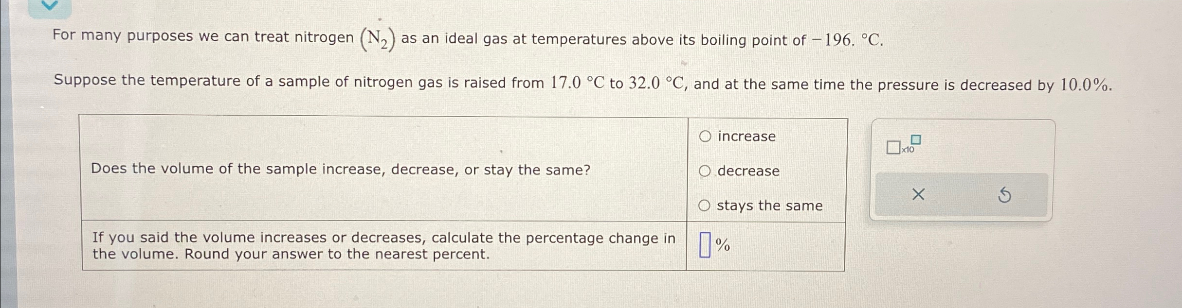Solved For many purposes we can treat nitrogen (N2) ﻿as an | Chegg.com