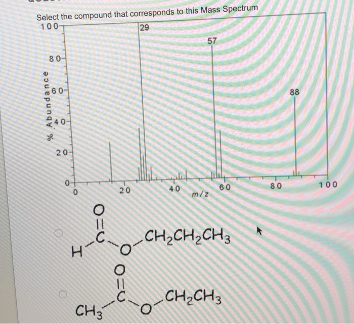 Solved Select the compound that corresponds to this Mass | Chegg.com