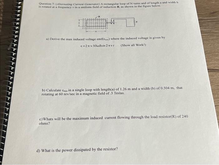 Solved Question 7: Gifermating Cherrem Generator) A | Chegg.com