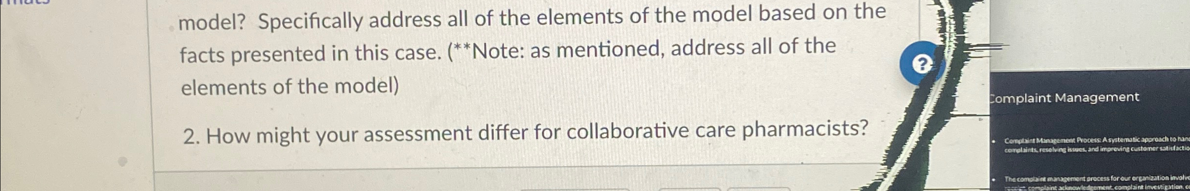 Solved model? Specifically address all of the elements of | Chegg.com