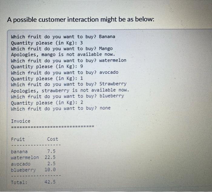 Solved You have been hired to develop an invoice generating | Chegg.com