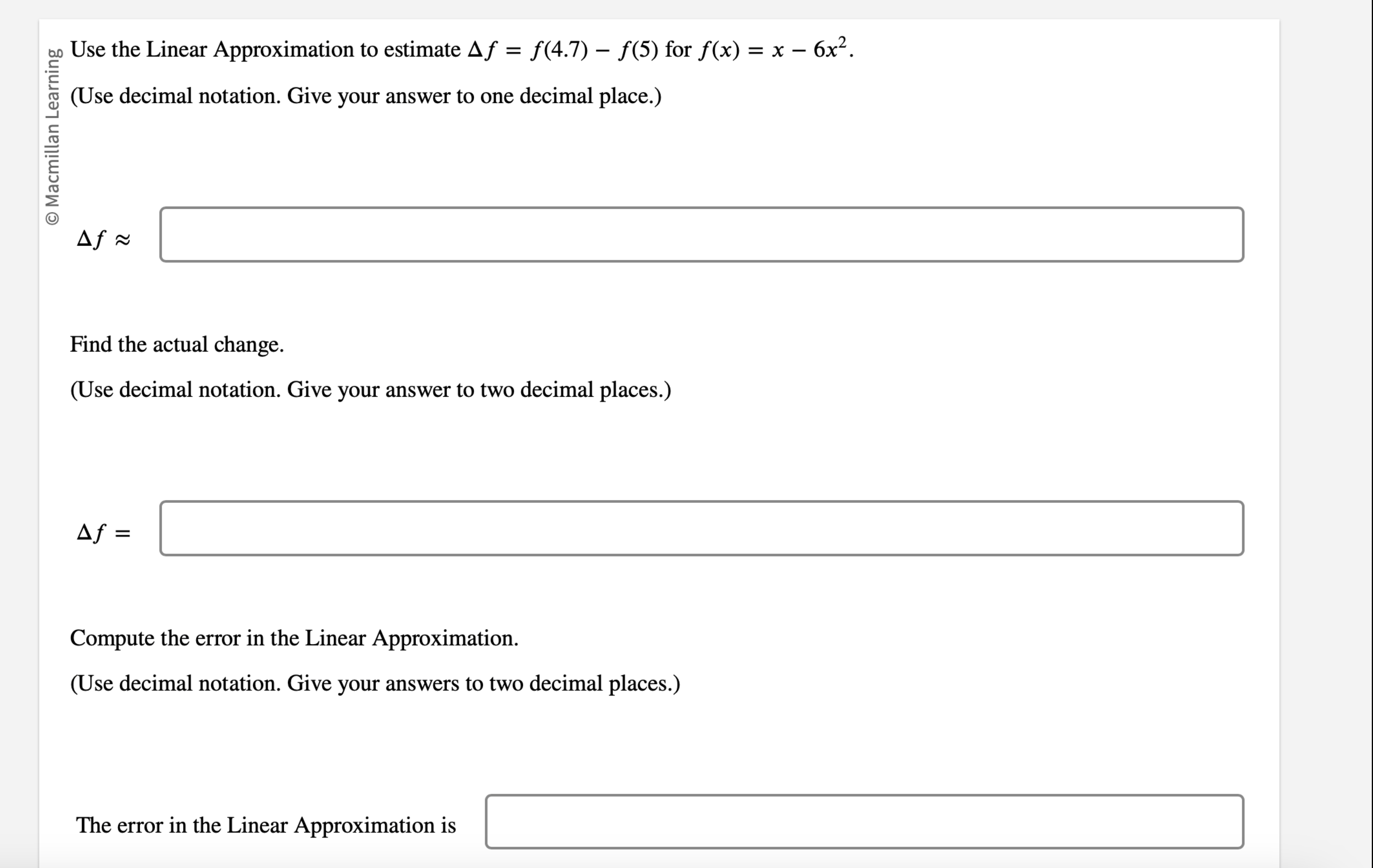 Solved Use the Linear Approximation to estimate | Chegg.com