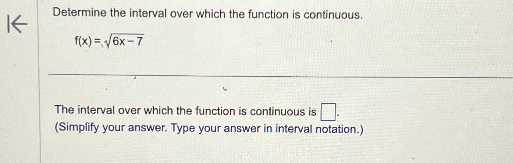 Solved Determine the interval over which the function is | Chegg.com