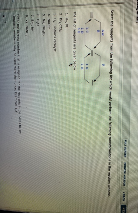 Solved FULL SCREEN PRINTER VERSION BACK NEX Select the | Chegg.com