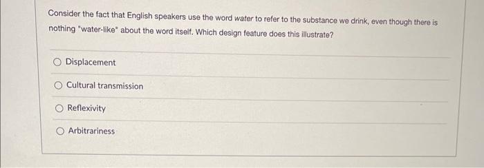 Consider the fact that English speakers use the word | Chegg.com