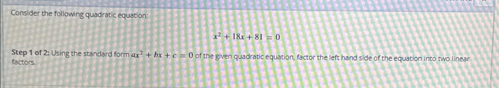 Solved Consider the following quadratic | Chegg.com