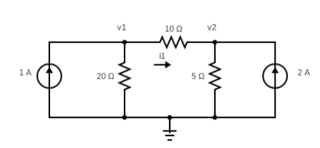 Solved Write equations and solve for the node voltages (v1 | Chegg.com