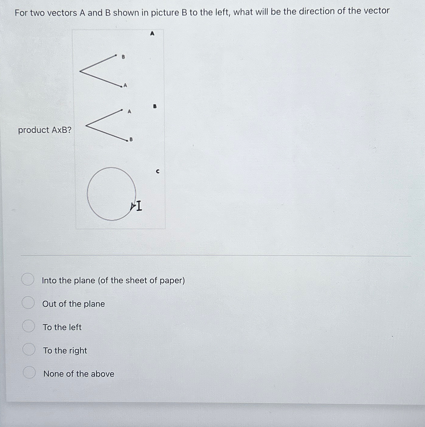 Solved For two vectors A and B ﻿shown in picture B ﻿to the | Chegg.com