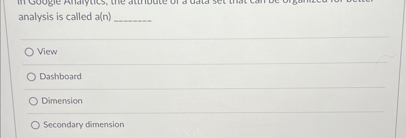 Solved analysis is called | Chegg.com
