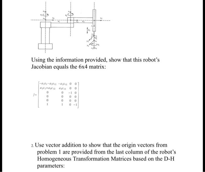 Solved All Homework Assignment 4 The Jacobian Part 1 & Robot | Chegg.com