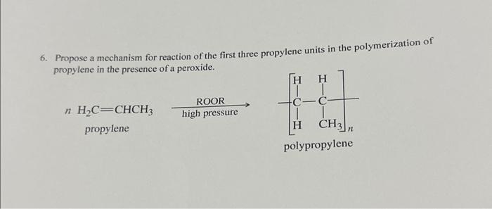 Solved 6. Propose a mechanism for reaction of the first | Chegg.com
