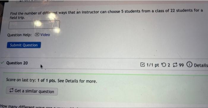 Solved Find the number of different ways that an instructor | Chegg.com