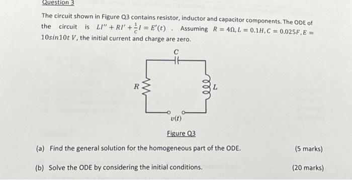 Solved The circuit shown in Figure Q3 contains resistor, | Chegg.com