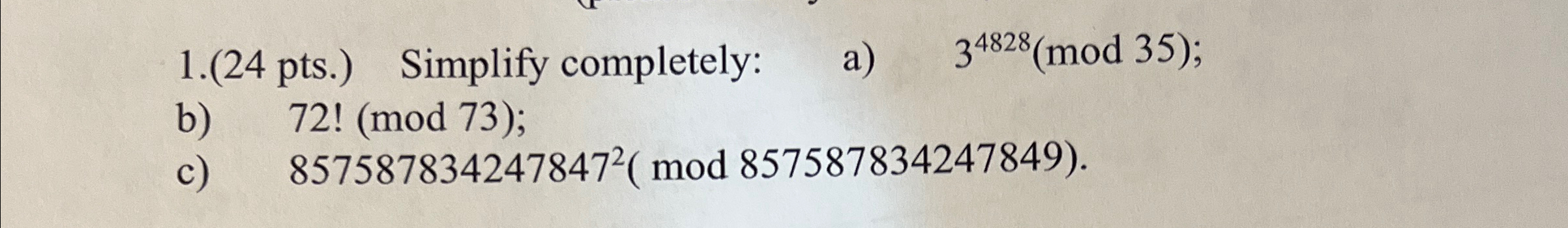 Solved 1.(24 ﻿pts.) ﻿Simplify | Chegg.com