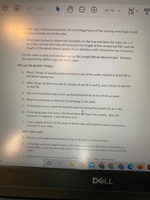 Question 1: Draw a hematocrit capillary tube with | Chegg.com