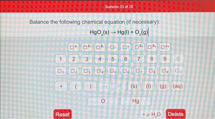 Solved Balance the following chemical equation (if | Chegg.com