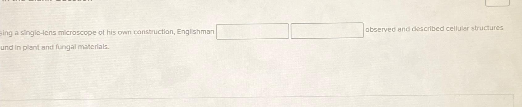 Solved sing a single-lens microscope of his own | Chegg.com