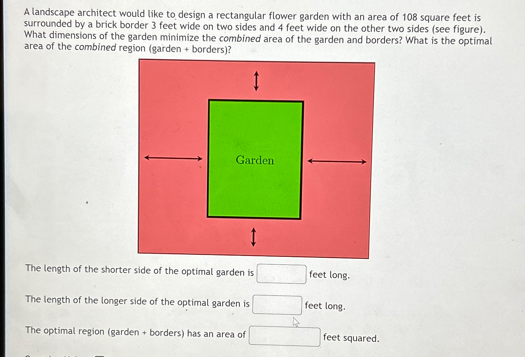 Solved A landscape architect would like to design a | Chegg.com