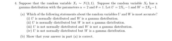 Solved Suppose that the random variable X1 ∼ N(3, 1). | Chegg.com