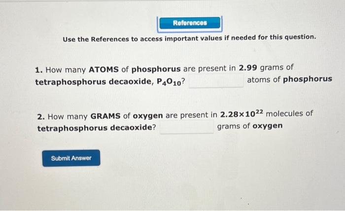 Solved Use the References to access important values if | Chegg.com