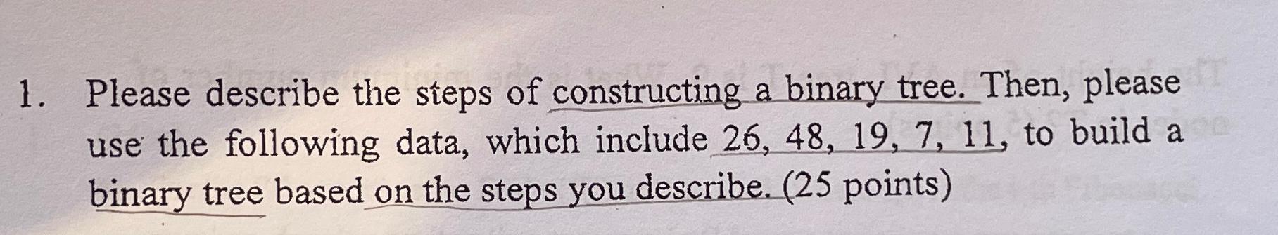 Solved Please describe the sieps of constructing a binary | Chegg.com Solved Please describe the sieps of constructing a binary | Chegg.com