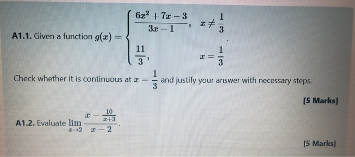 Solved B3.1. Explain the three conditions of continuity and | Chegg.com
