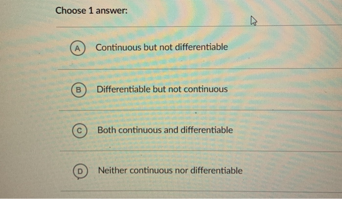 Solved Is the function given below continuous/differentiable | Chegg.com