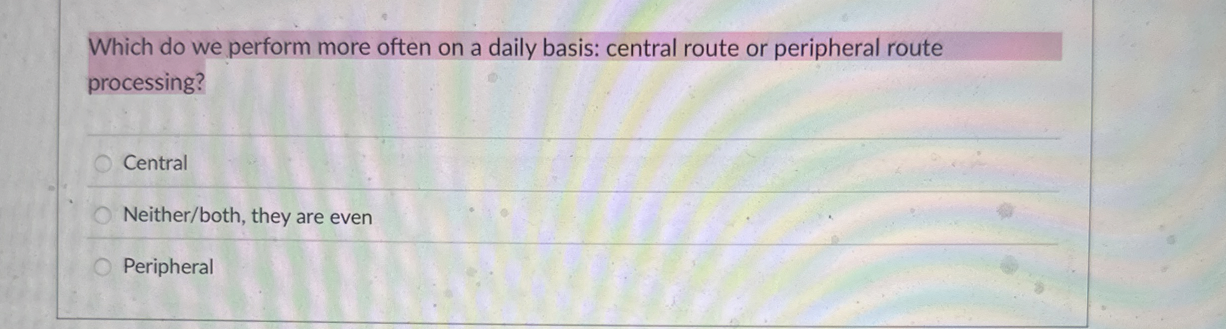 Solved Which do we perform more often on a daily basis: | Chegg.com