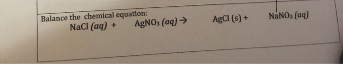 Solved Balance the chemical equation: Cu(s) + AgNO3(aq) → | Chegg.com