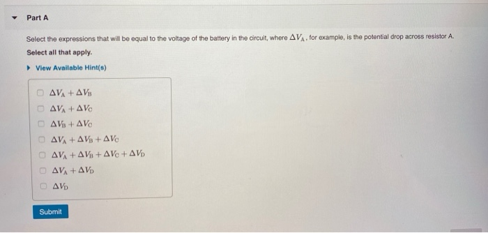 Solved Part A Select the expressions that will be equal to | Chegg.com