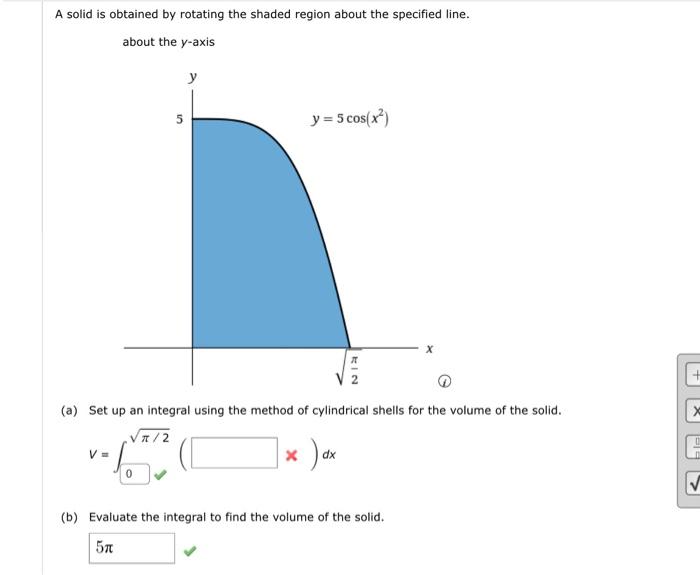 Solved Find the area of the shaded region.A solid is | Chegg.com