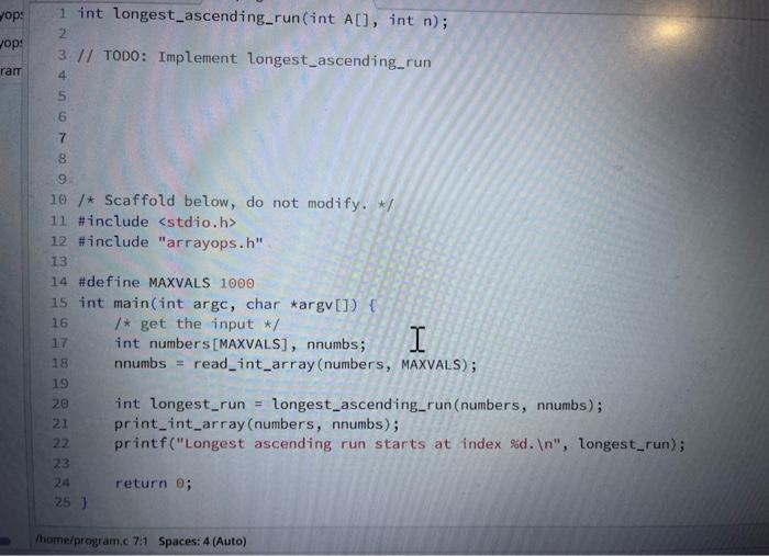 Solved Write a function that takes an array A of length n | Chegg.com