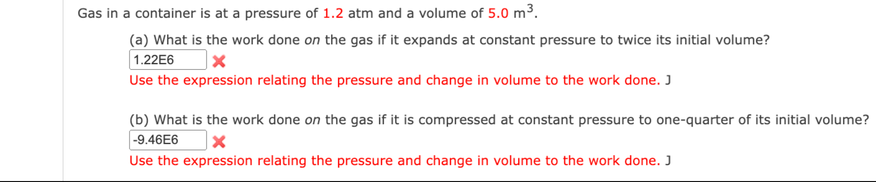 Solved Gas in a container is at a pressure of 1.2atm and a | Chegg.com