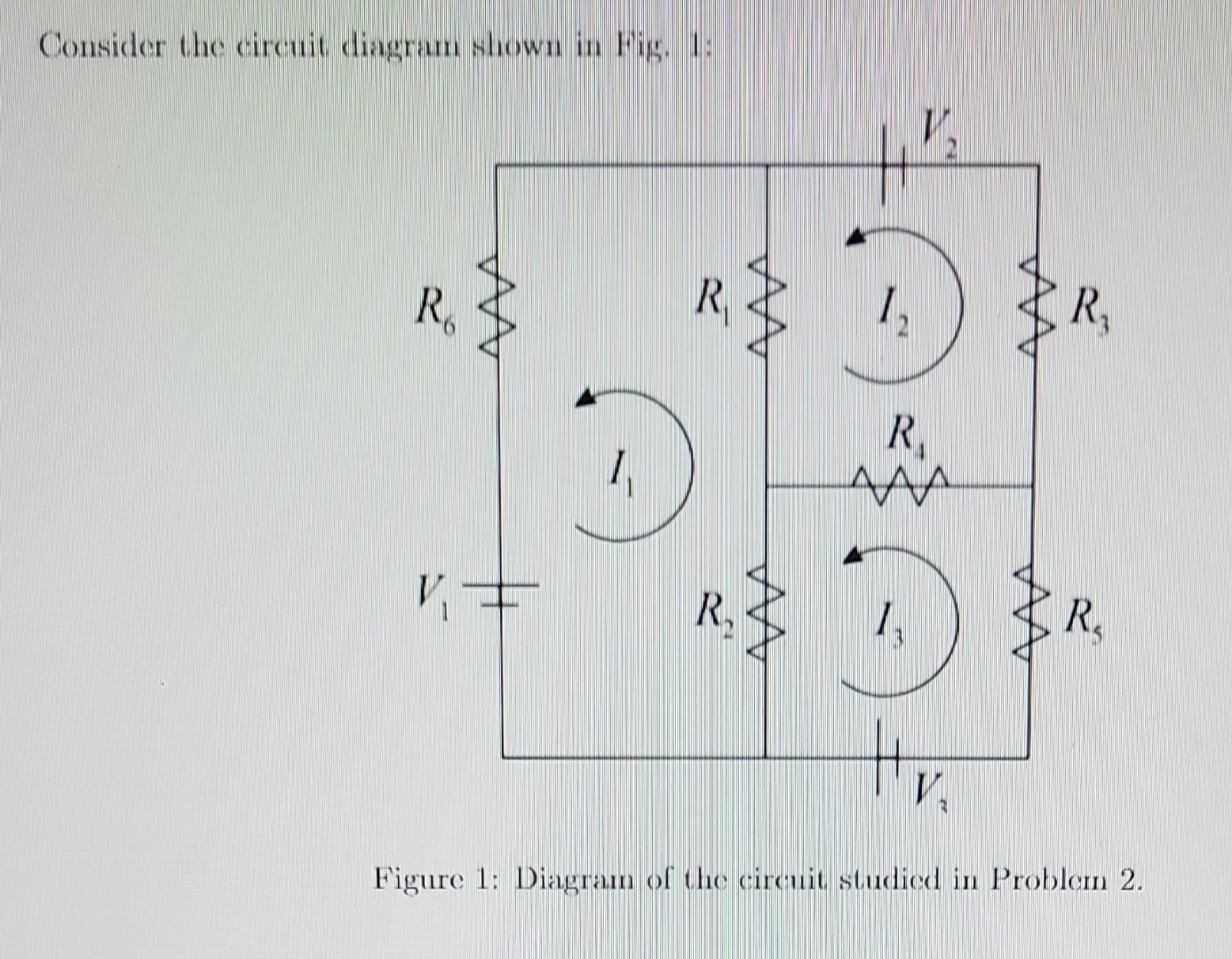Solved Consider the circuit diagram shown in Fig. I: Figure | Chegg.com