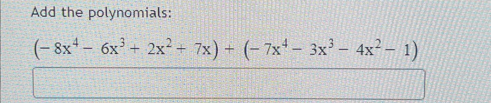 Solved Add the | Chegg.com