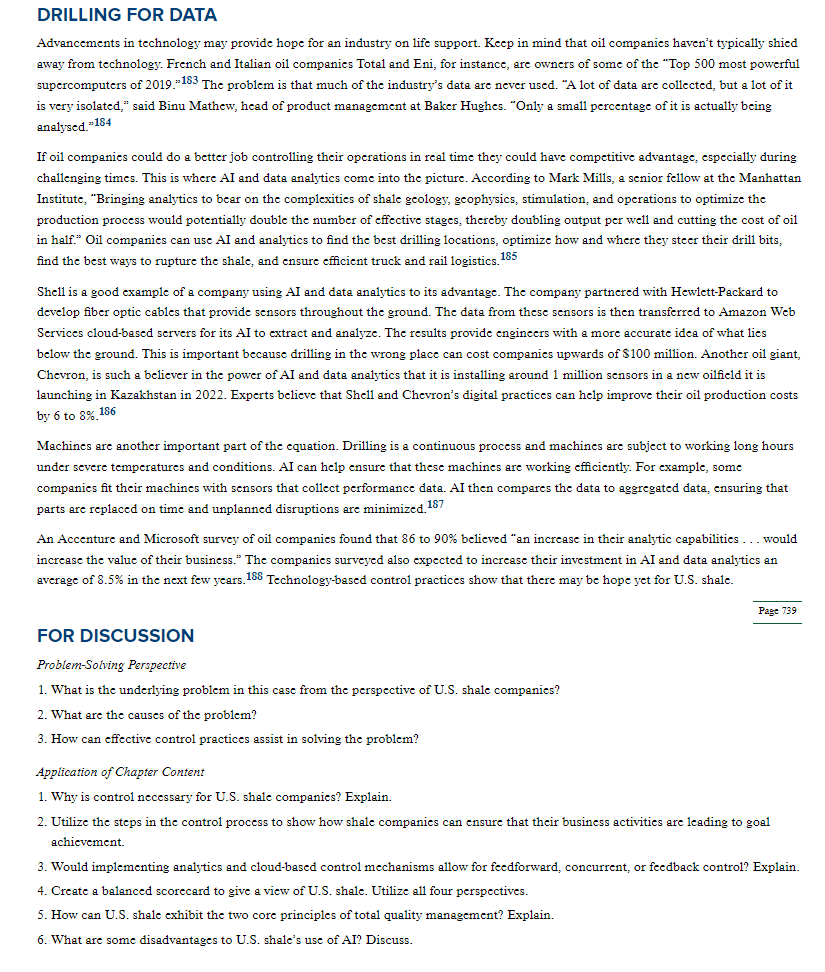 Solved DRILLING FOR DATAAdvancements in technology may | Chegg.com