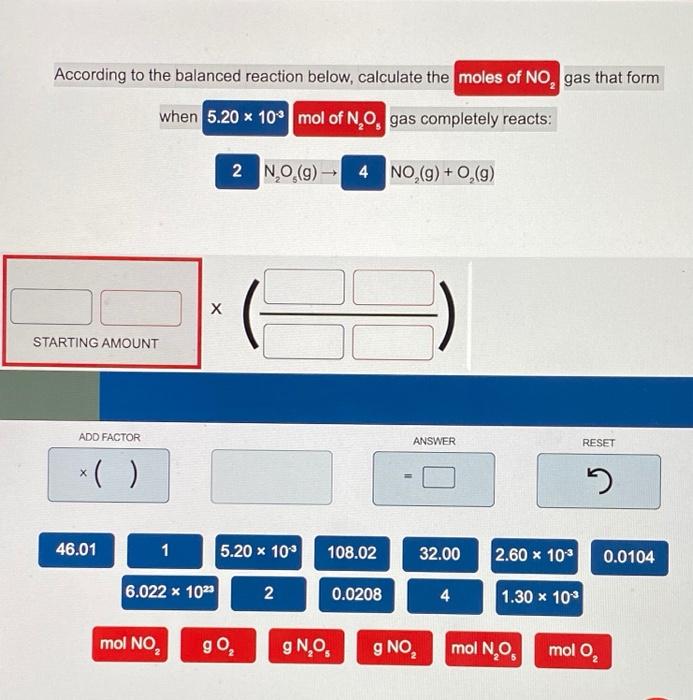 Solved According to the balanced reaction below, calculate | Chegg.com