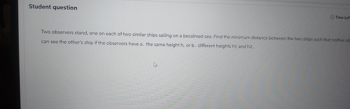 Solved Student questionTime tefTwo observers stand, one on | Chegg.com
