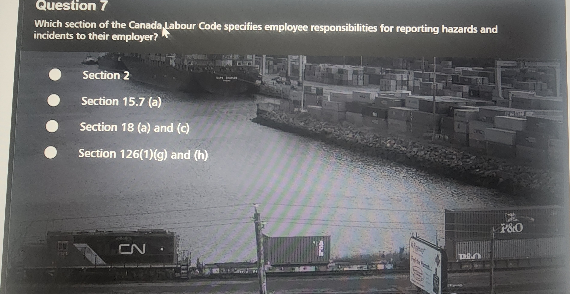 Solved Question 7Which section of the Canada Labour Code | Chegg.com