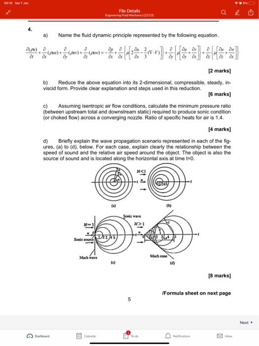 Solved 4. a) Name the fluid dynamic principle represented by | Chegg.com