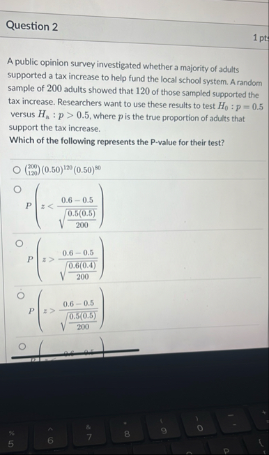Solved Question 21 ﻿ptA public opinion survey investigated | Chegg.com