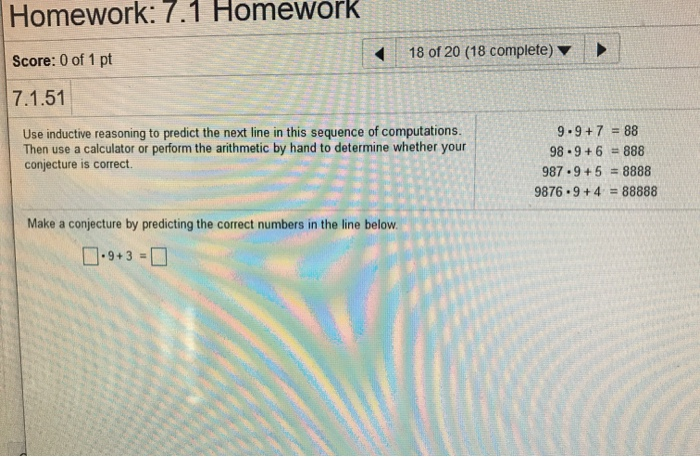 Solved Homework 7 1 Homework Score 0 Of 1 Pt 18 Of 20 18