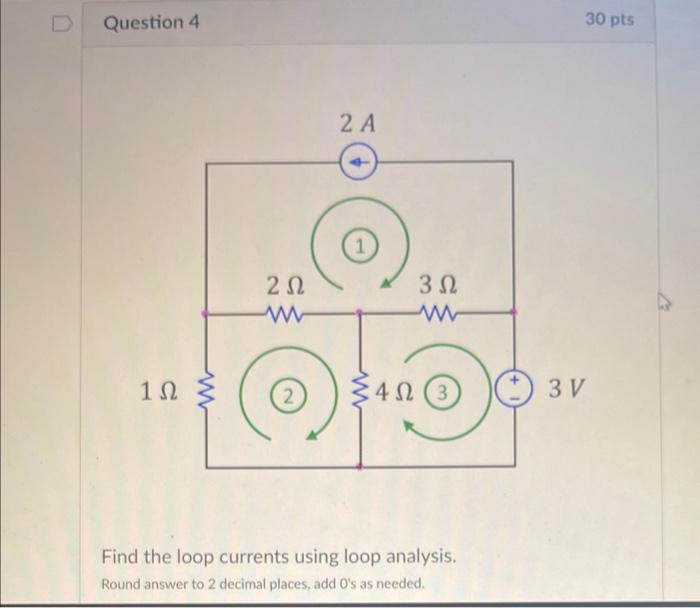 Solved Find the nodal voltages using nodal analysis. Round | Chegg.com