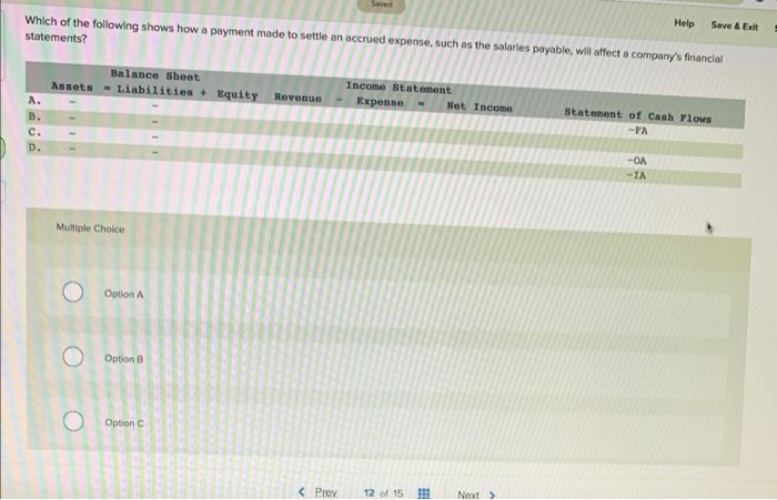 Solved Which of the statements? statements? Muniple Cholce | Chegg.com
