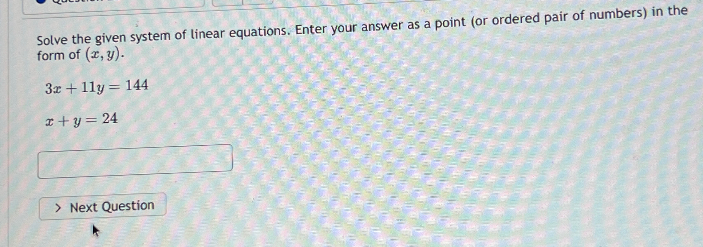 Solved Solve the given system of linear equations. Enter | Chegg.com