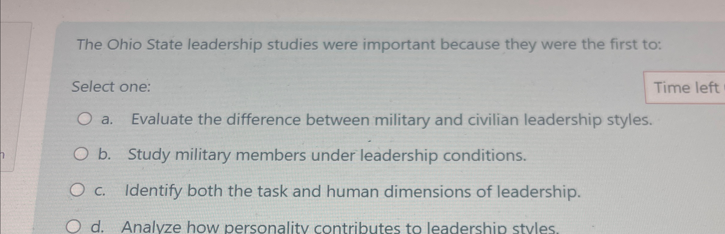 Solved The Ohio State leadership studies were important | Chegg.com