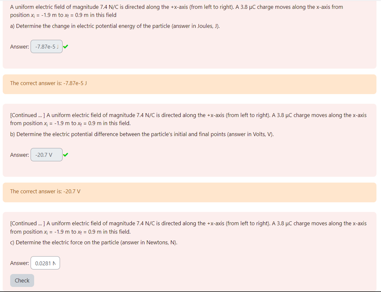 Solved A uniform electric field of magnitude 7.4NC ﻿is | Chegg.com