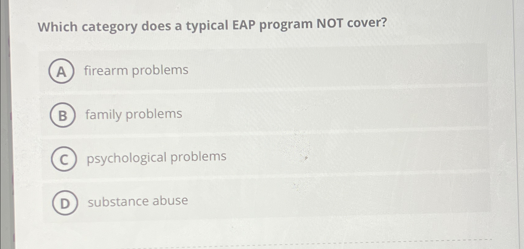 Solved Which category does a typical EAP program NOT | Chegg.com